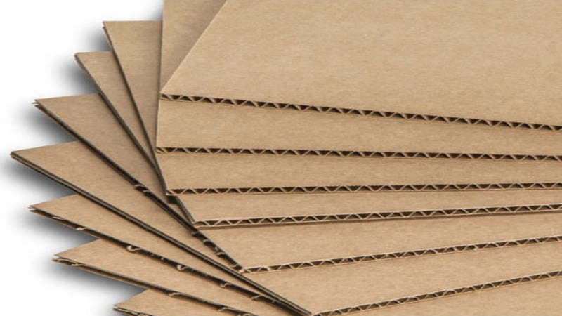 Also known as corrugated cardboard, it is a strong three-layered ...